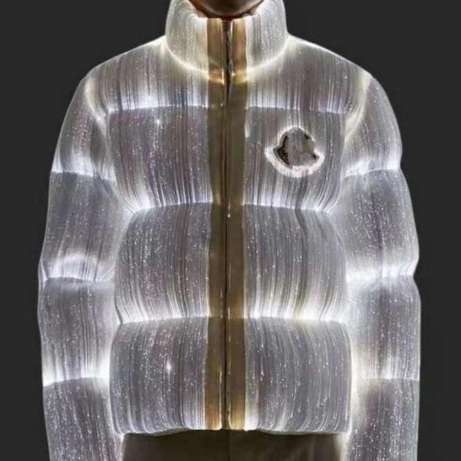 Custom Luminous Fiber Optic Puff Jacket Led Light up Led Down Jacket ...