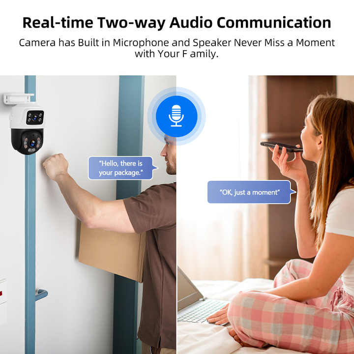 KERUI 6MP Network Cameras - Dual Screen IP Surveillance