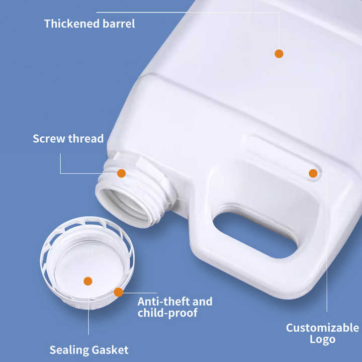 Empty 1 Gallon 4 Liter Chemical Packaging Container Plastic Square ...