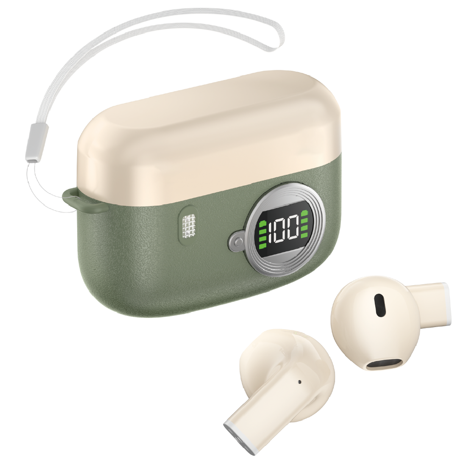 Wedtserha J67 Retro Camera Leather Grain Design Wireless Earbuds