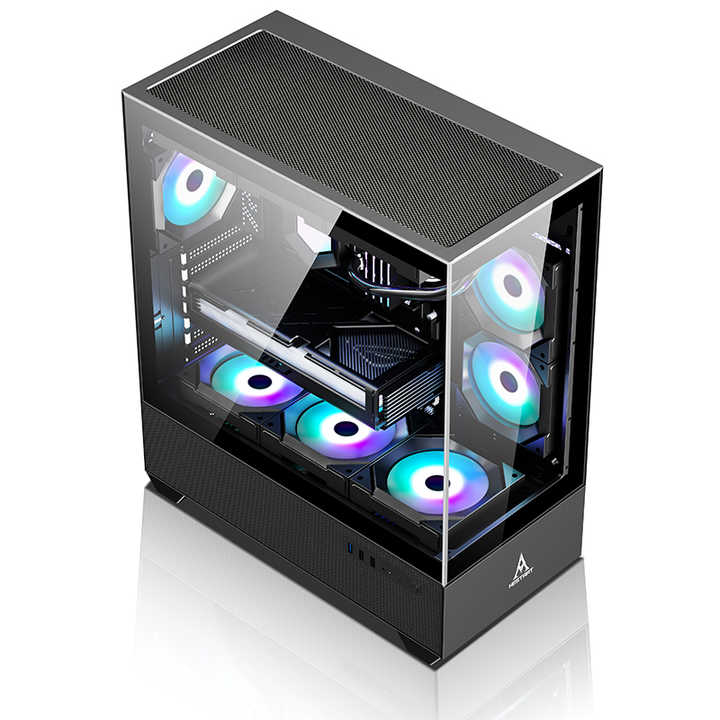 2025 Most Popular Mid Tower Gamer Case ATX & MATX White Tempered Glass ...