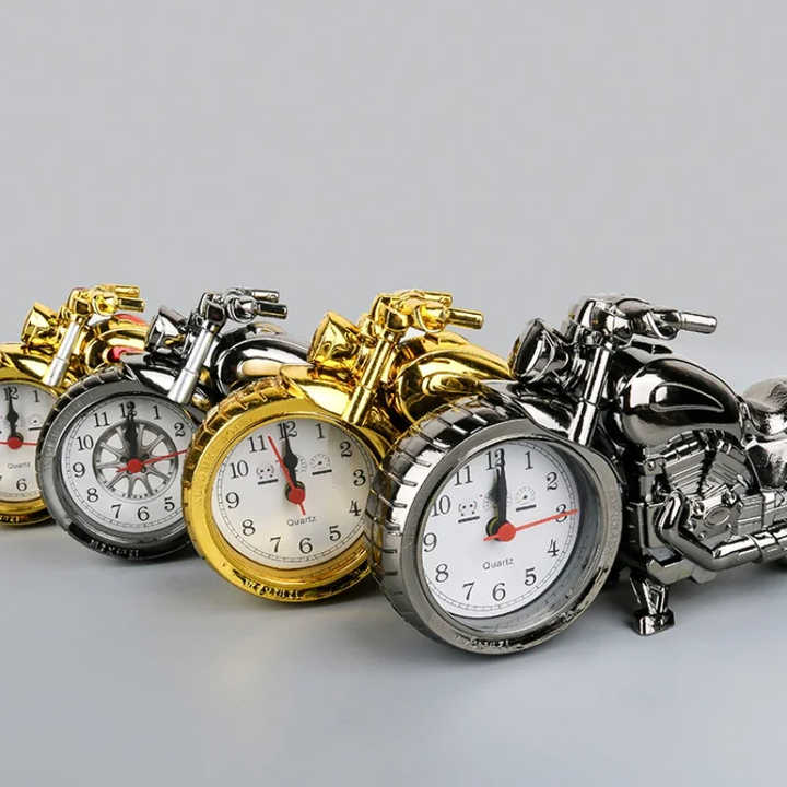 Creative Digital Analog Motorcycle Styling Alarm Clock Elementary ...