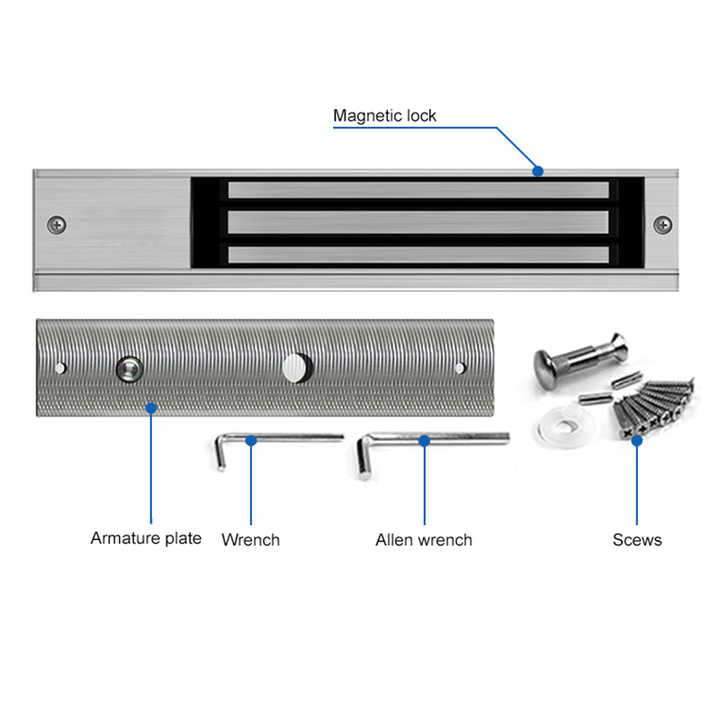 EL-600 Magnetic Door Lock - 600lbs Holding Force & DC12V/24V
