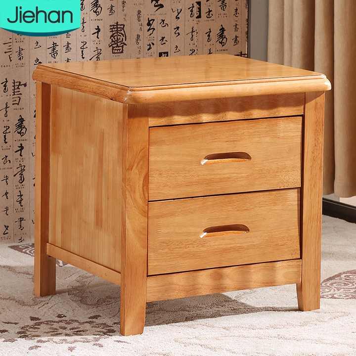 factory sale high quality contemporary solid wood cheap night table bedroom furniture antique nightstands with 2 drawer