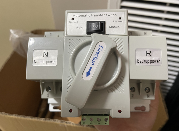 SeanRo ATS 2P 63A 220V Circuit Breaker Dual Power Automatic Transfer ...