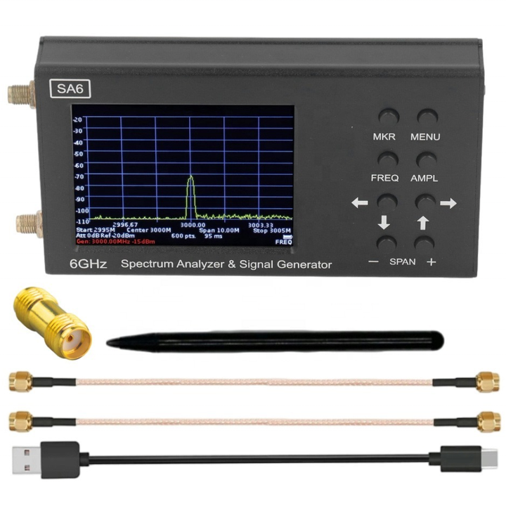 SA6 Handheld Portable Digital Spectrum Testing Analyzer Touch Sensitive ...