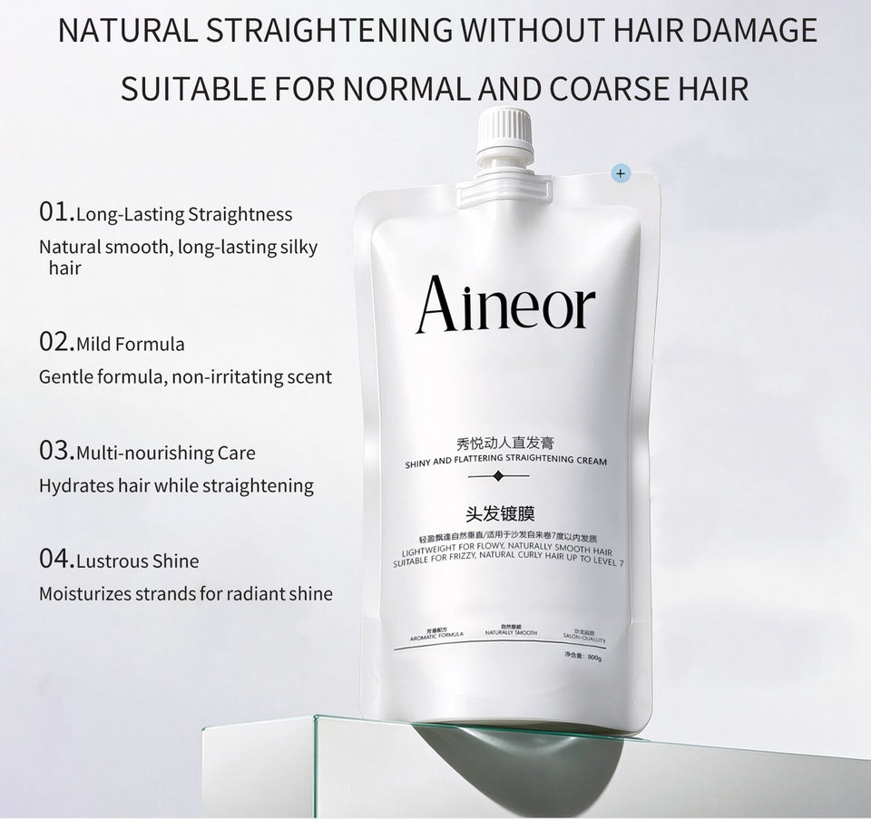 Professional Salon Hair Straightening Rebonding Cream 800g Nourishing ...