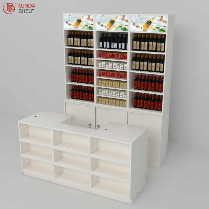 Simple Design MDF Wood Cashier Desks Supermarket & Shopping Mall ...