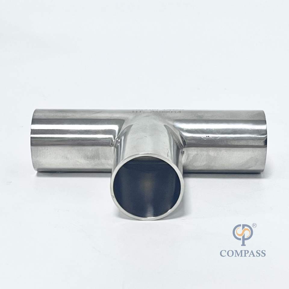 25MM Stainless Steel SS304 SS316L SMS Weld Equal Tee Three Way Smooth ...
