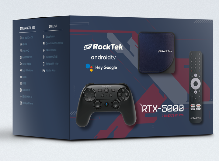 Rocktek RTX5000 Android 12 S905X4-K Google Certified TV Box