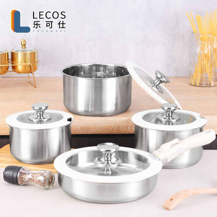 LECOS 2025 Multi Function Oem Stackable Cooking Pots Removable Handle ...