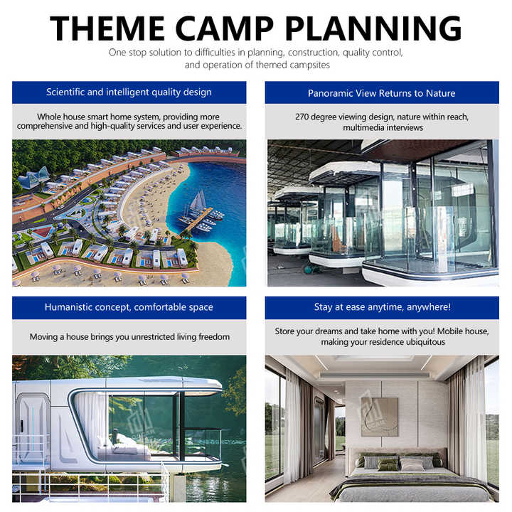 58M Portable Prefab Home Modular Camping Capsule 28Sqm Prefabricated ...