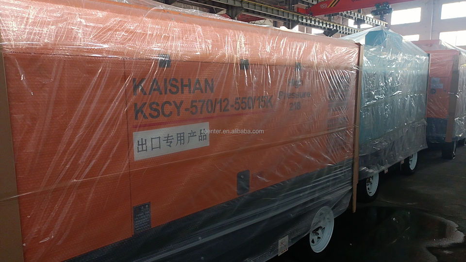 Famous Brand Kaishan Diesel Mobile Mining Screw Press Air Compressor ...