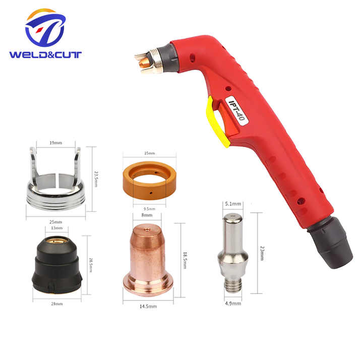 PT40 IPT40 Torch Head TECMO Plasma Cutting Gun Without High Frequency ...