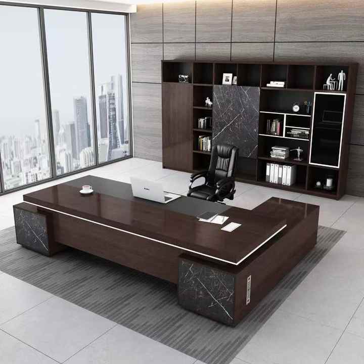Modern Luxury Boss Desk - Ergonomic & Durable Office Furniture