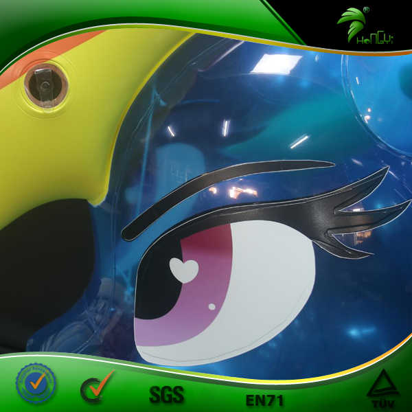 Inflatable Blue Horse Cartoon - Durable & Fun Ride Toy
