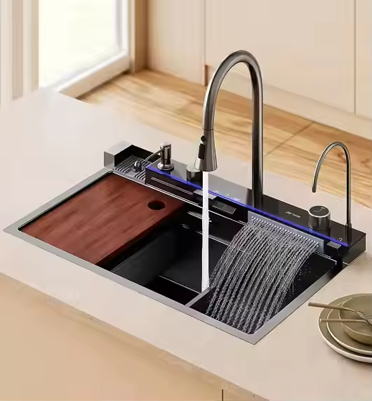 Stainless Steel Large Single Slot Bionic Honeycomb Black Wash Top ...