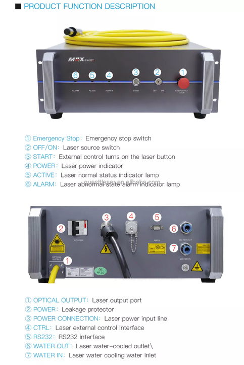 Max Photonics MFSC-1500X 1500W Laser for Cutting Precision