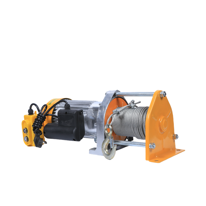 Mini Electric Winch Hoist 500kg/1000kg Capacity Steel Construction