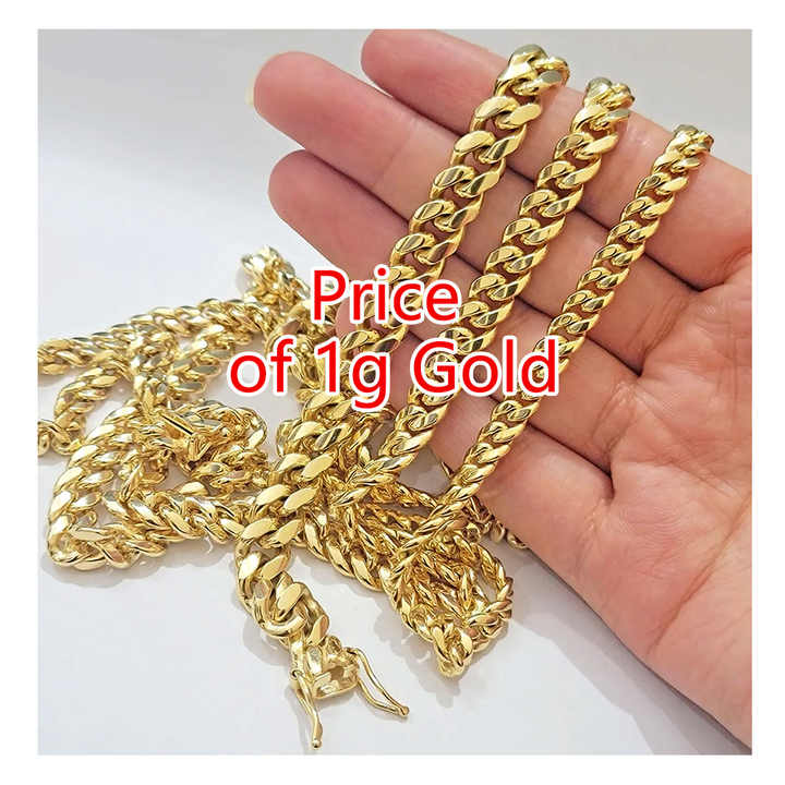 Wholesale 14K 18K Solid Gold Cuban Link Chain Bracelet