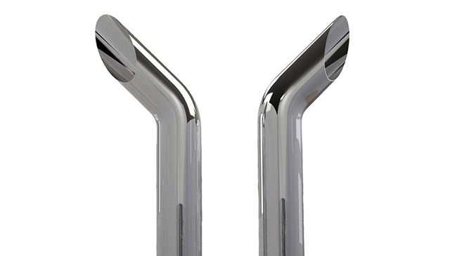 Semi Truck OD 7 Inch Curved Stainless Steel Exhaust Stack
