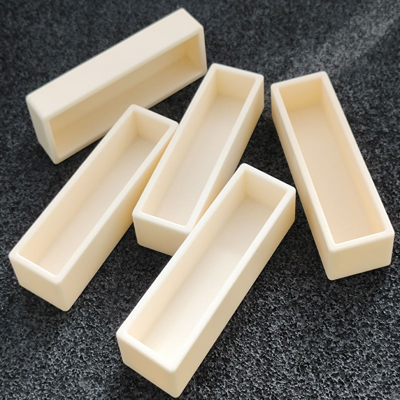 95% 99% Alumina Crucible Boat Al2O3 Ceramic Boat Laboratory Melting ...