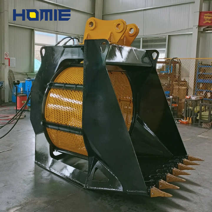 20 Ton Excavator Screener Attachment Hydraulic Rotary Trommel Screening ...