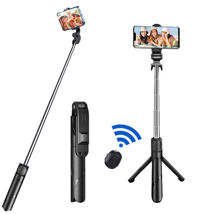 Bt Wireless Selfie Tripod Extendable Selfie Stick Aluminium Alloy Phone