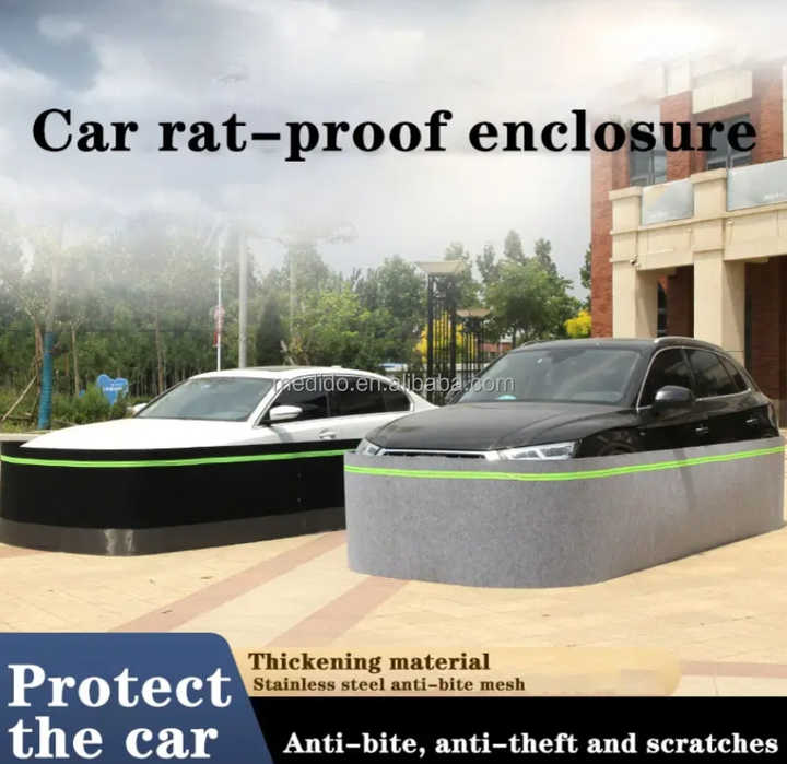 Anti-scratch Car Engine Compartment Rat Cover with Cat Net