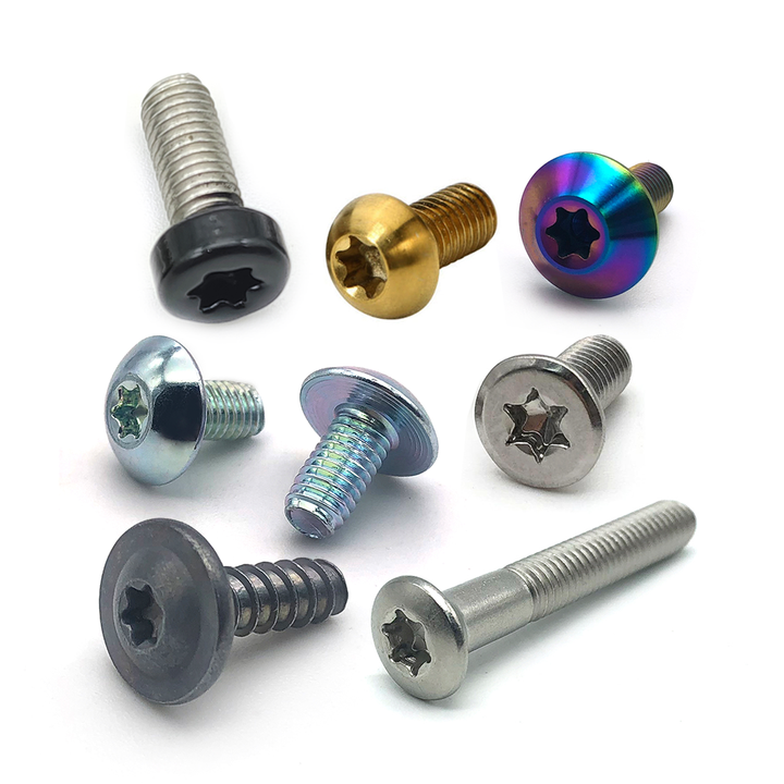 Carbon Steel Button Head A2 M2.5 M2 M3 M4 M5 Torx Flat End Pan Head ...