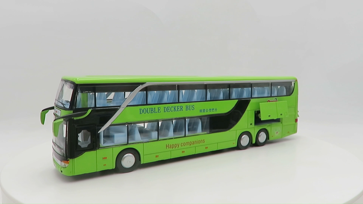 1:32 Pull Back Double-decker Diecast Bus Diecast Car for Christmas ...