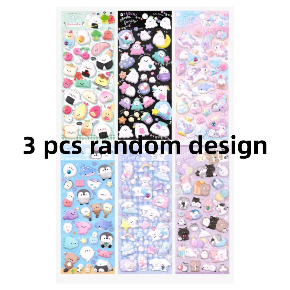 Reusable Puffy Stickers Set Foam Sticker Sheets DIY Crafting Adorable ...