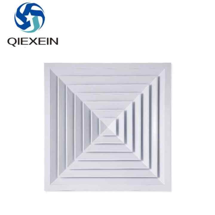 Aluminum Louver Air Conditioning Diffuser 4 Way Ceiling Square Diffuser ...
