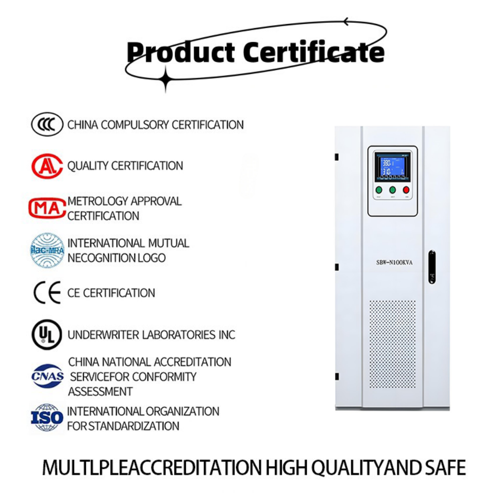 IEC ISO Standard 50/60HZ AC DC 10-1250KVA Three Phase Voltage Regulator ...