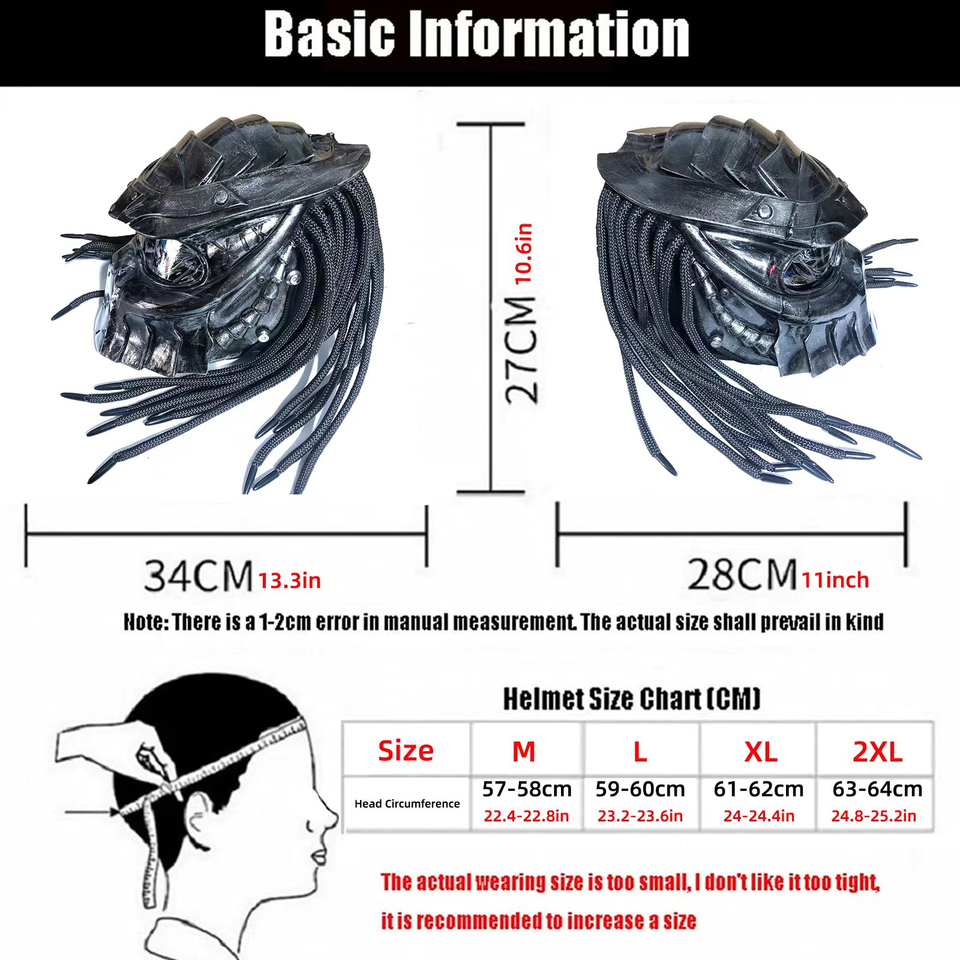 Full-face Cool Stylish Motorcycle Helmet, Eye-catching on the Go, 3 ...