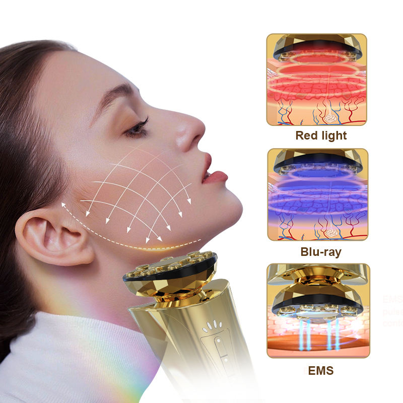 4 Modes Face Massager Electric Face Neick Device Anti-Wrinkle Skin ...