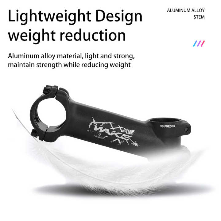 WAKE Mountain Bike Long Stem 10/17 Degree 31.8mm 120/130mm CNC Alloy ...