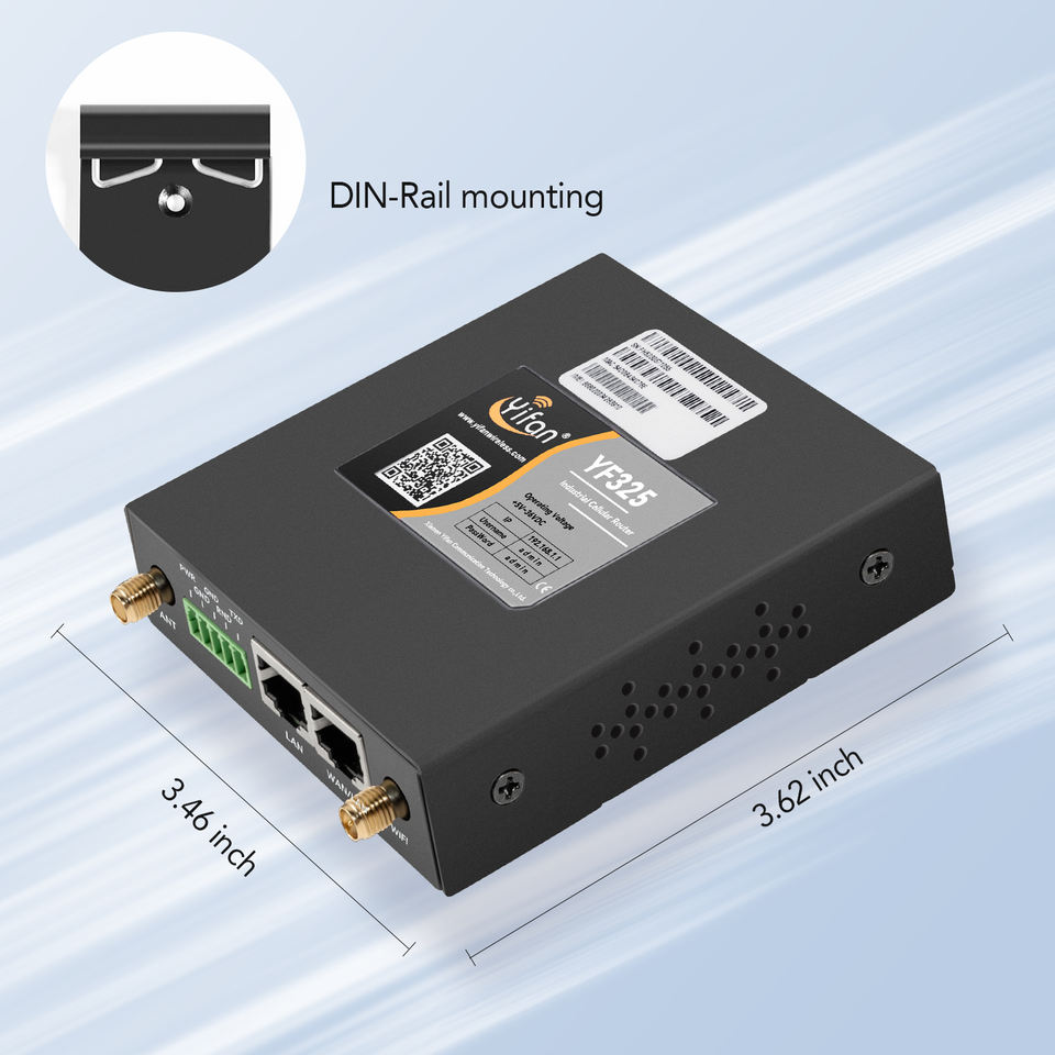 YF325 4G LTE Router - Industrial-Grade with External Antennas