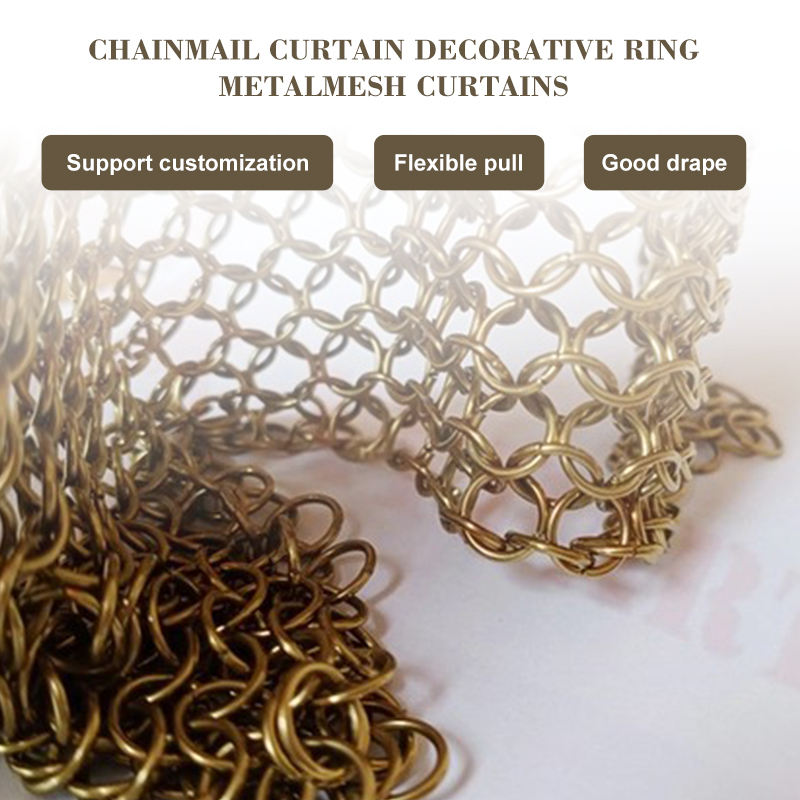 316 Stainless Steel Woven Chainmail Mesh Curtain with Cutting & Welding ...