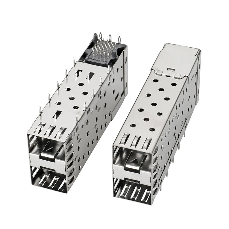 QSFP SFP Cage 2X2 Port with Light PIPE XFP CFP Sfp Connector