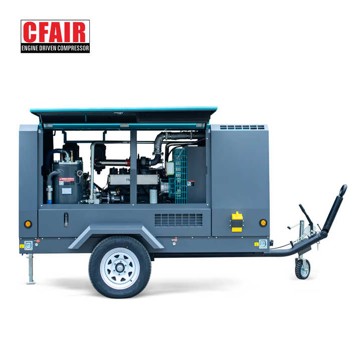 Diesel Powered Portable Air Compressor 390 Cfm 10 bar for Heavy ...