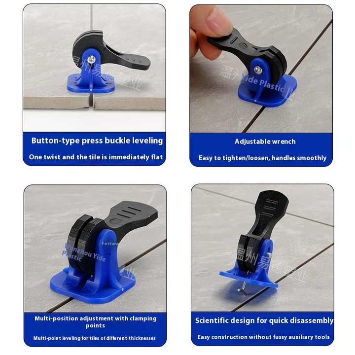 Press Type Tile Leveling Kit Adjustable Leveler Floor Leveling Tools ...