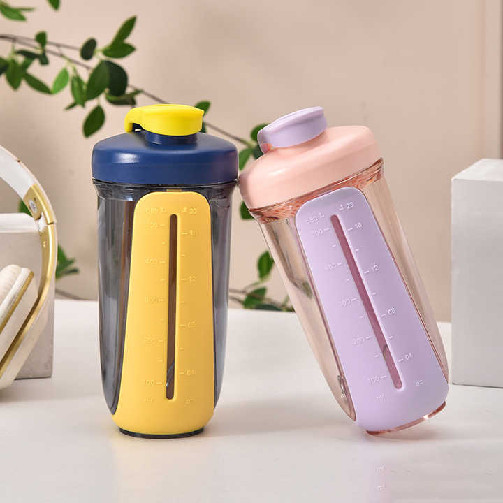 Leakproof Portable Plastic Drink Protein Shaker Bottle Gym Shake Cups ...
