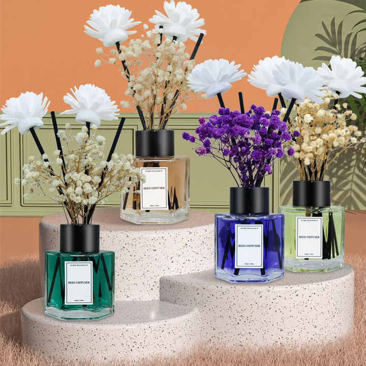 Customized Home Hotel Reed Diffuser 50ML Eternal Real Flower Air ...