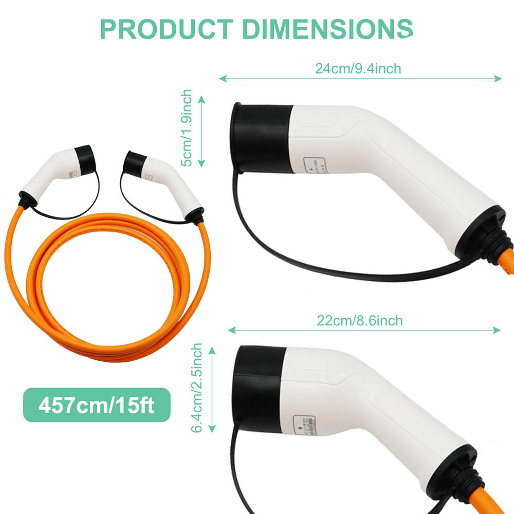 EV Charging Cable Type 2 To Type 2 32a Electric Vehicle Mode 3 7.2kw ...