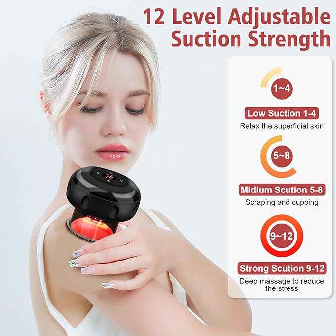 Electric Cupping Set, Smart Red Light Electric Cupping Therapy Machine ...