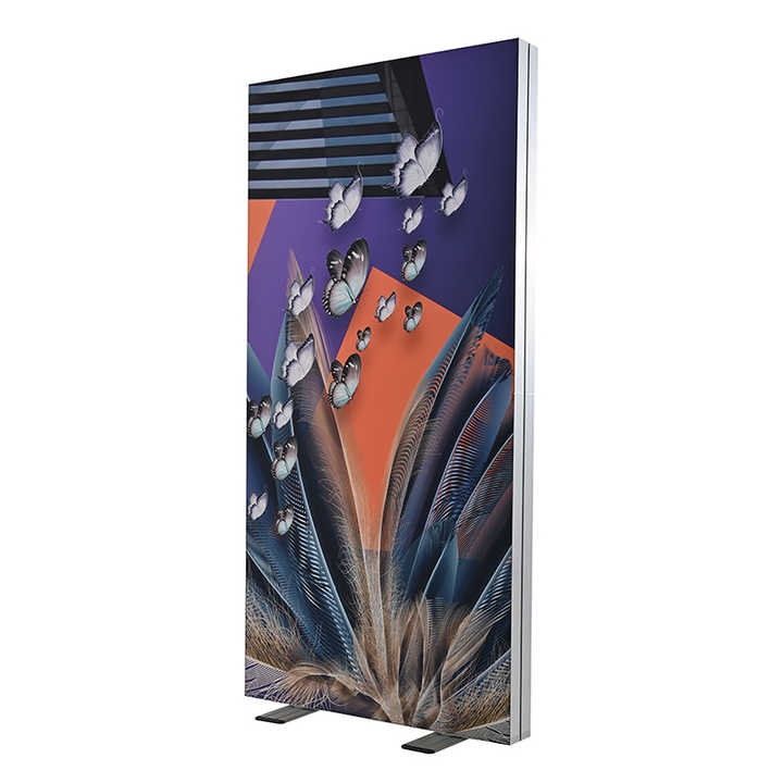 Outdoor LED Backlit 1x2m Light Box Advertising Display Aluminum SEG Frame Double Sided Fabric ...