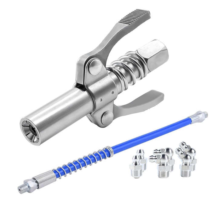 High Pressure Grease Gun Coupler Lock Manual Oil Grease Gun Pump Nozzle ...