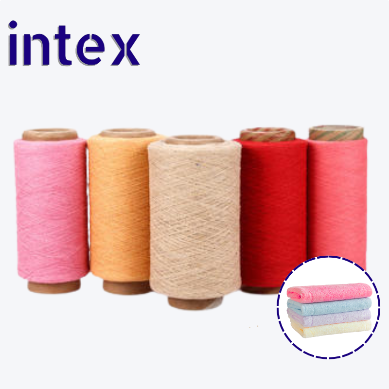 Multi Color Intex Recycled Cotton Spun Yarn OE Yarn Raw Material for ...
