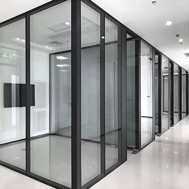 Fireproof Safety Glass Modular Office Partitions with Sound Absorption ...